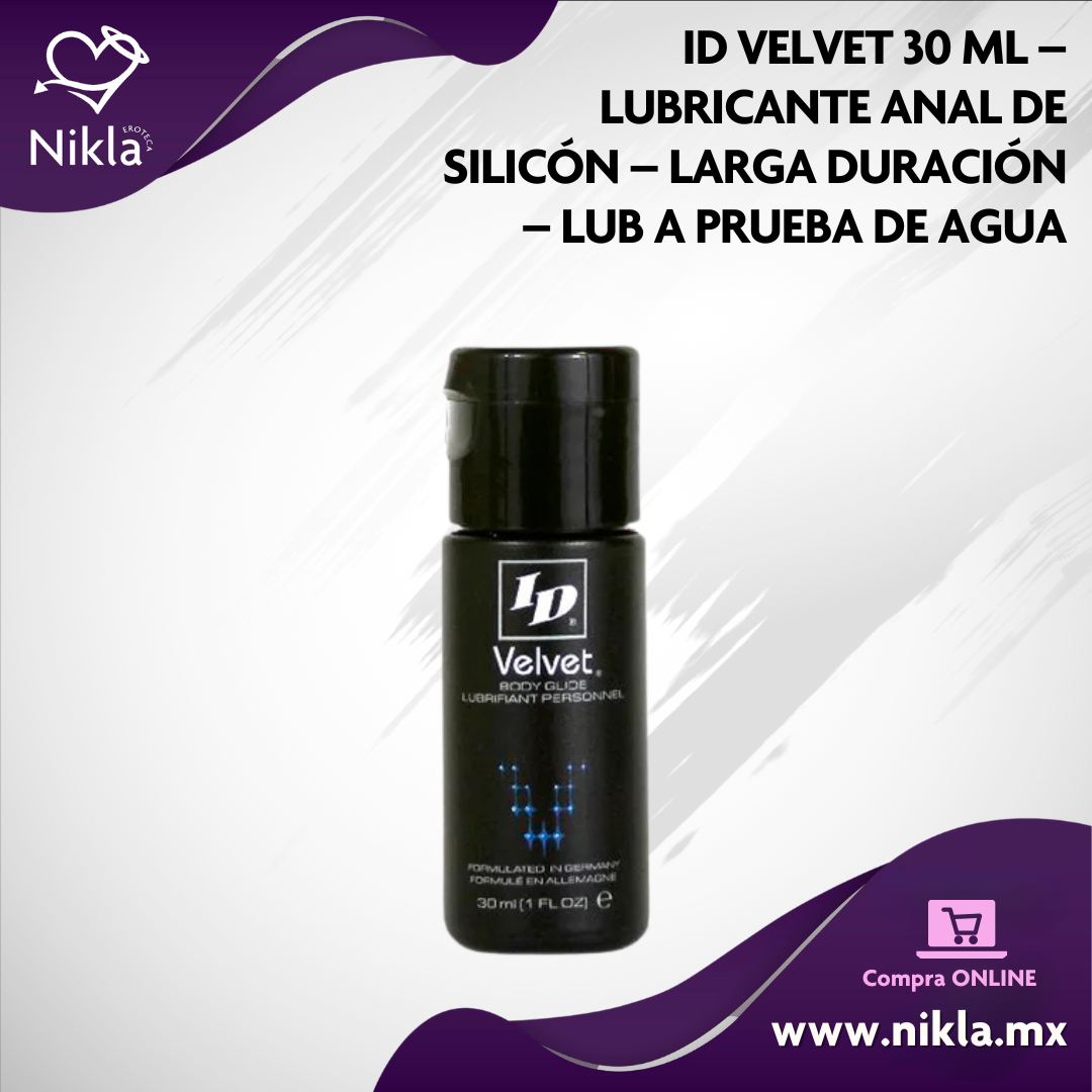 ID Velvet 30 ml – Lubricante Anal de Silicón – Larga Duración – Lub a ...